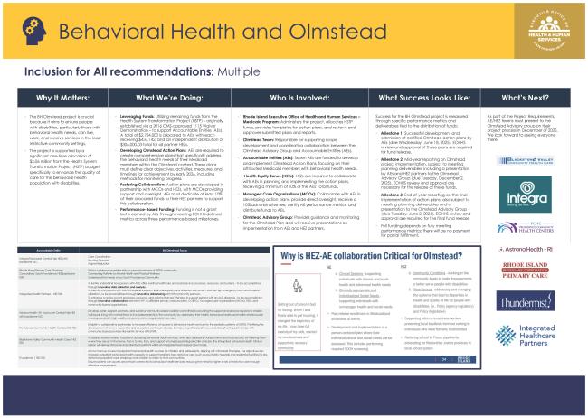 RI Olmstead Planning | Executive Office of Health and Human Services
